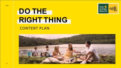 Do The Right Thing Campaign - Keep Australia Beautiful
