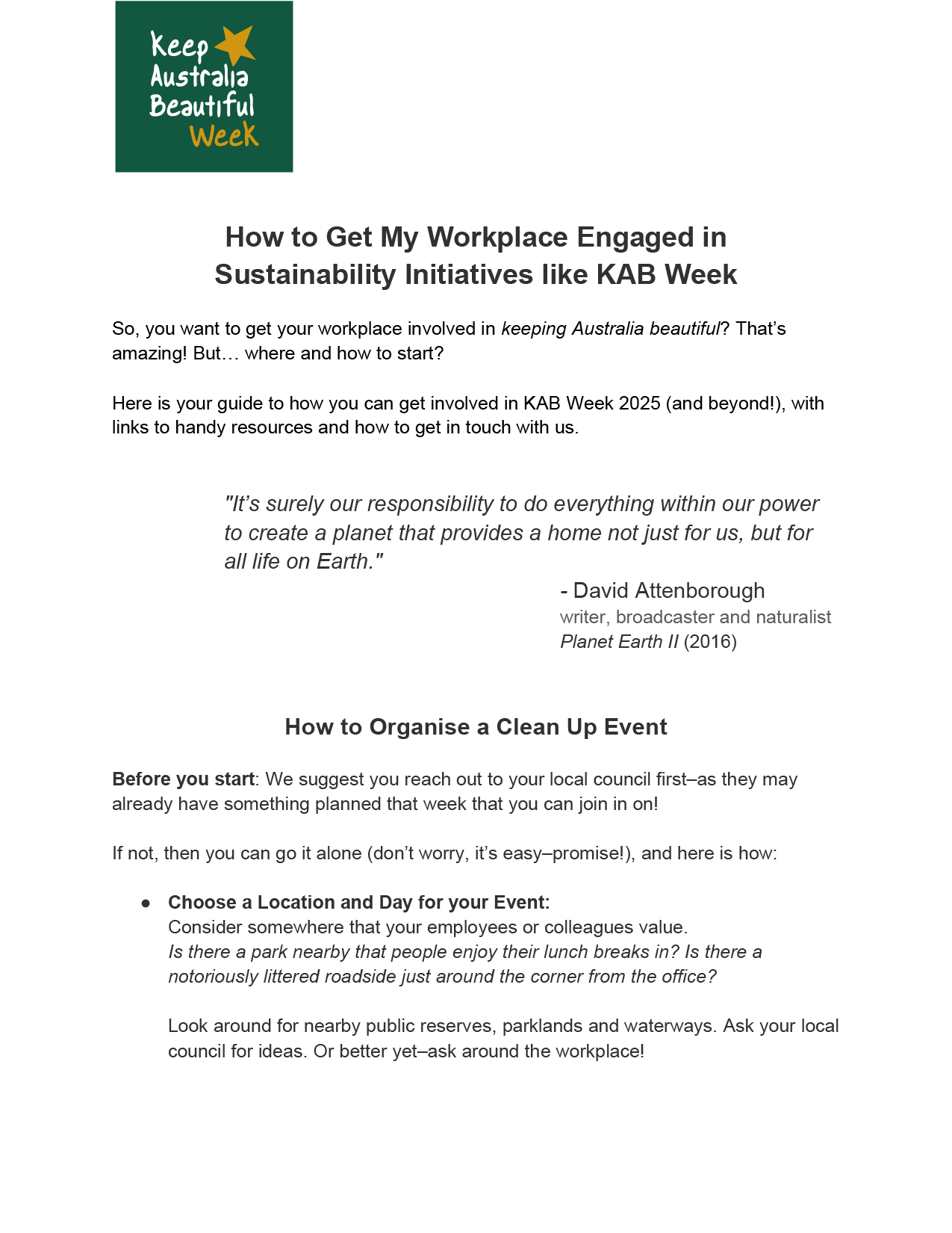 KAB Week 2025 Toolkit - Keep Australia Beautiful